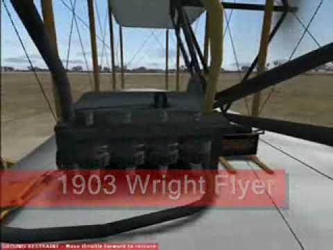 Wright Flyer, First flight 1903  --/o\\-- Flight Simulation