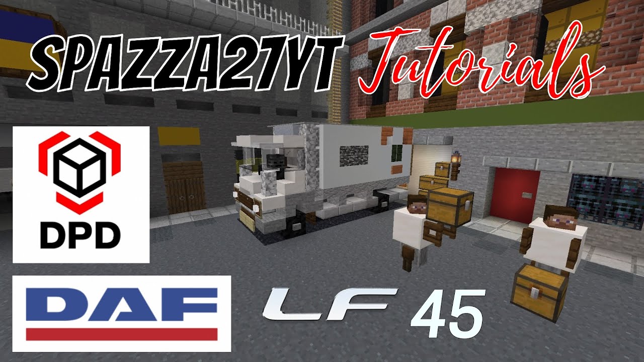 Minecraft DAF LF DPD international parcel delivery Truck Tutorial - YouTube