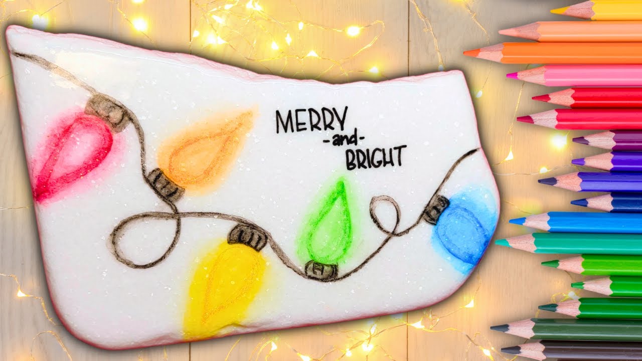 Holiday Lights - Watercolor Rock Painting🎄 - YouTube