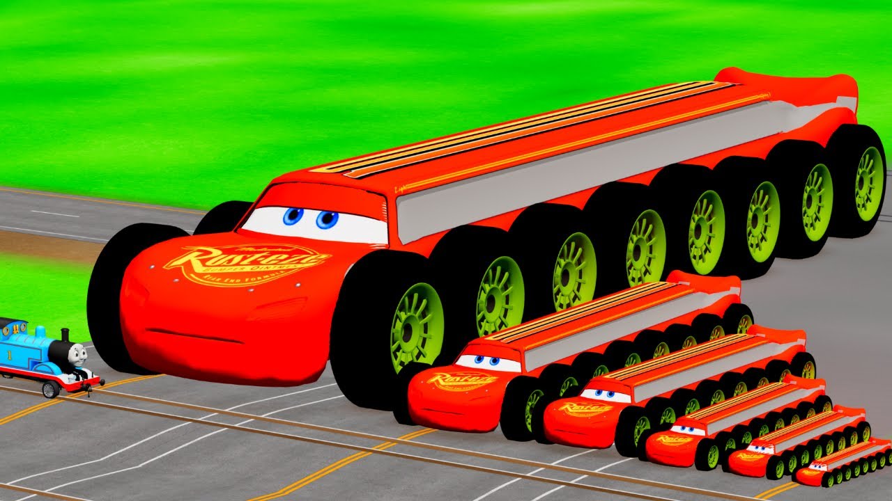 Big & Small BTR Wheel Cars Vs Thomas Train The Tank Engine Vs Portal Vs ...