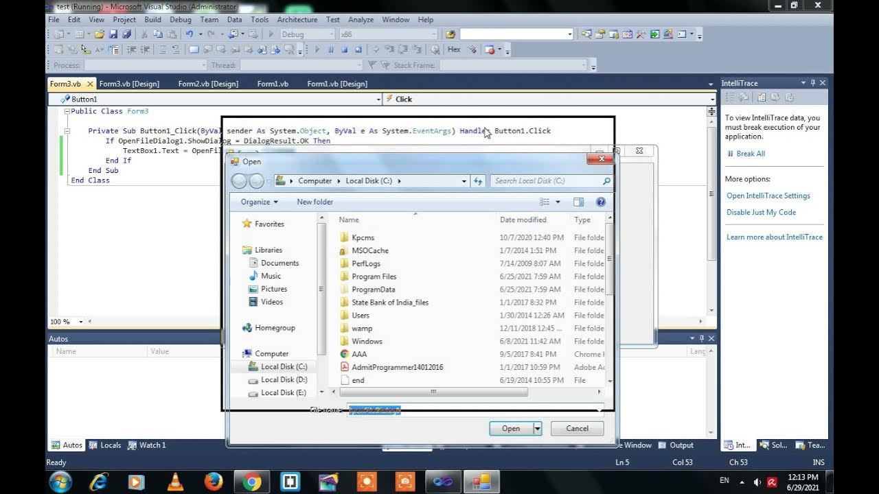 use of open file dialog box in vb.net - YouTube