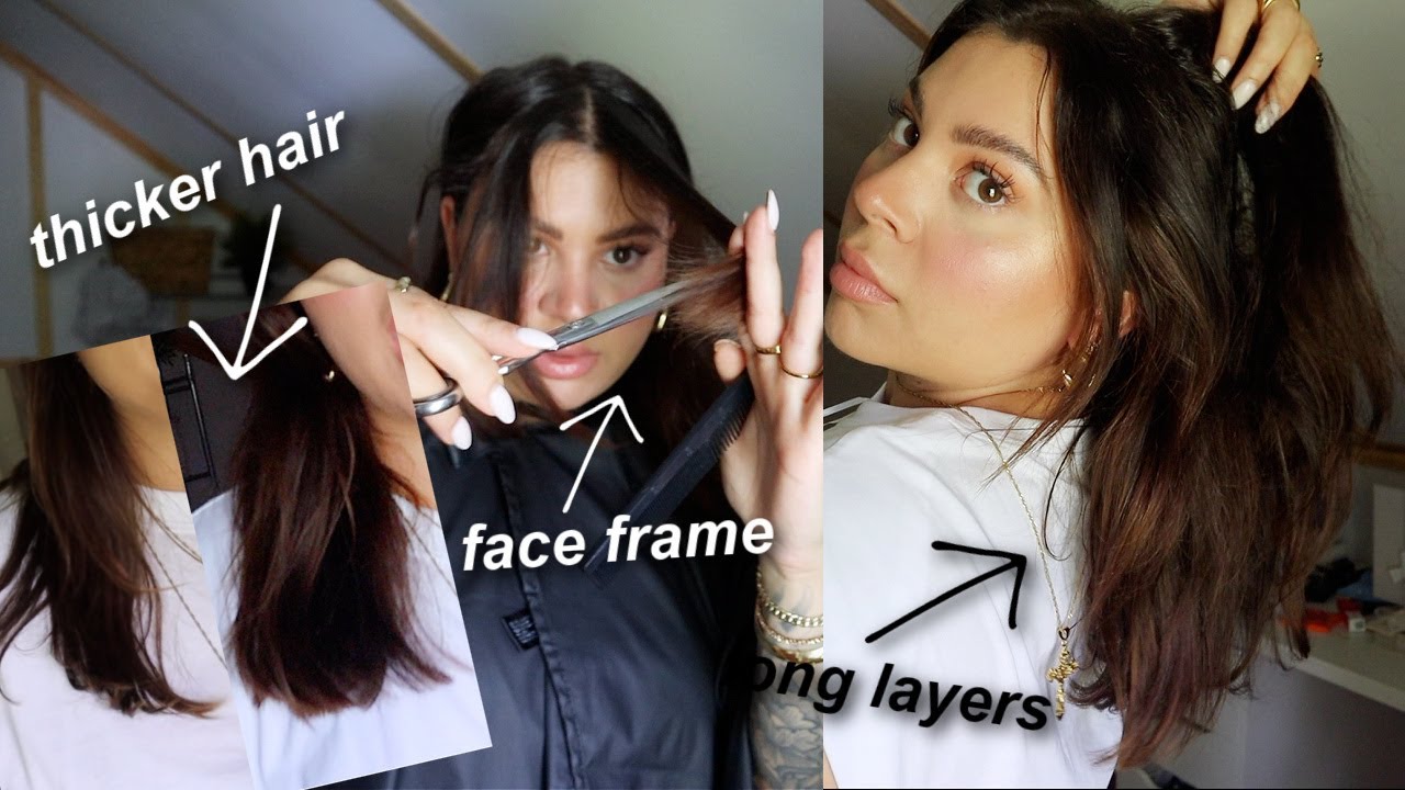 CUTTING MY HAIR AT HOME | HOW TO MAKE YOUR HAIR LOOK THICKER, LONG ...