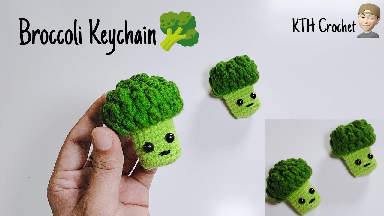 Broccoli Keychain 🥦🥦🥦ထိုးနည်း #crochet #keychain - YouTube