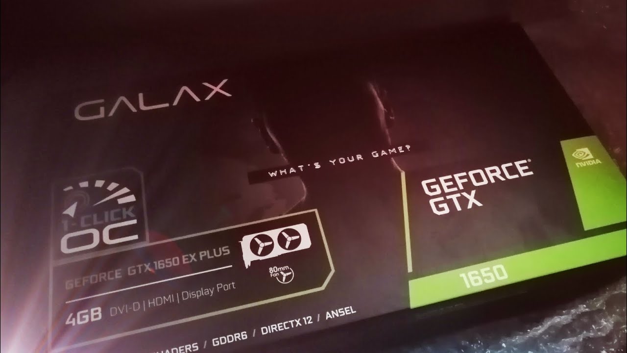 Unboxing Galax Gtx 1650 explus - YouTube