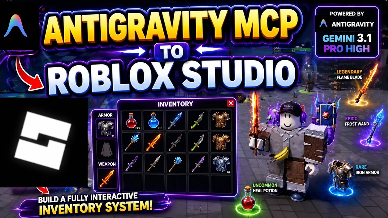 Roblox Studio + Antigravity MCP Setup Tutorial - Build Drag & Drop ...