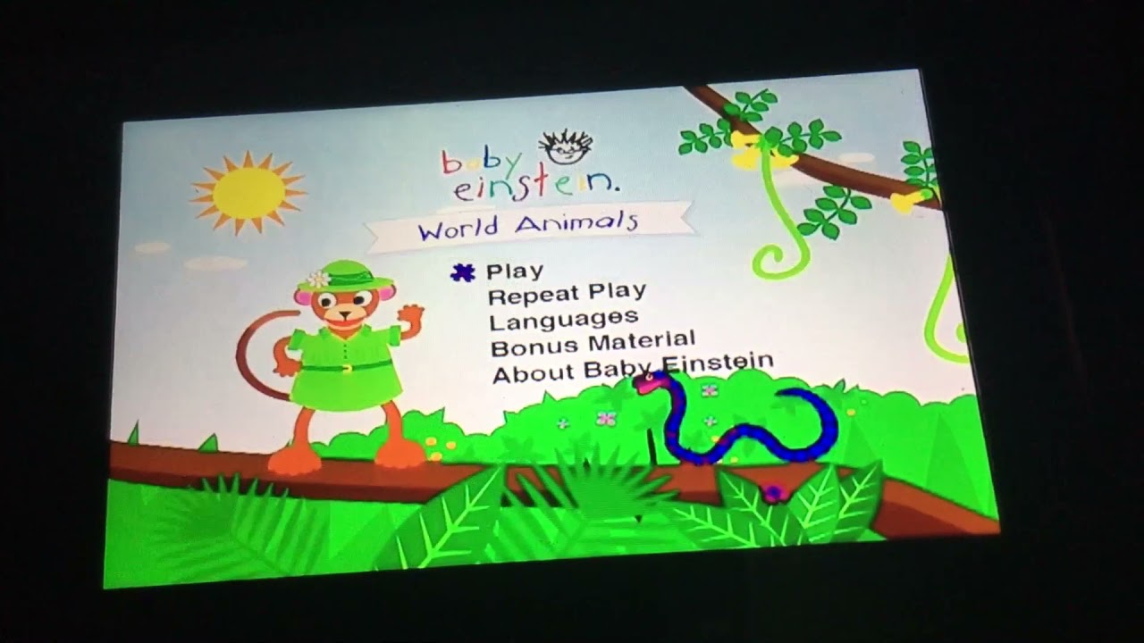 Baby Einstein world animals dvd menu in uk - YouTube