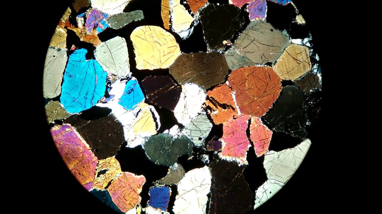 Pyroxenite Thin Section Sample 1 - YouTube