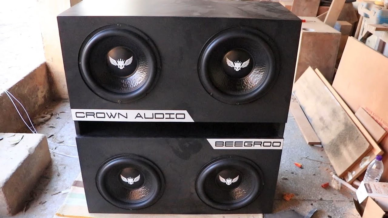 Crown Audio 500x4 Watt RMS Subwoofer !! Pure loud Setup ...