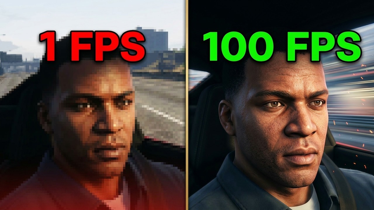 How Fast Does GTA 5 Look at 100 FPS? ( 1 FPS - 100 FPS ) - YouTube