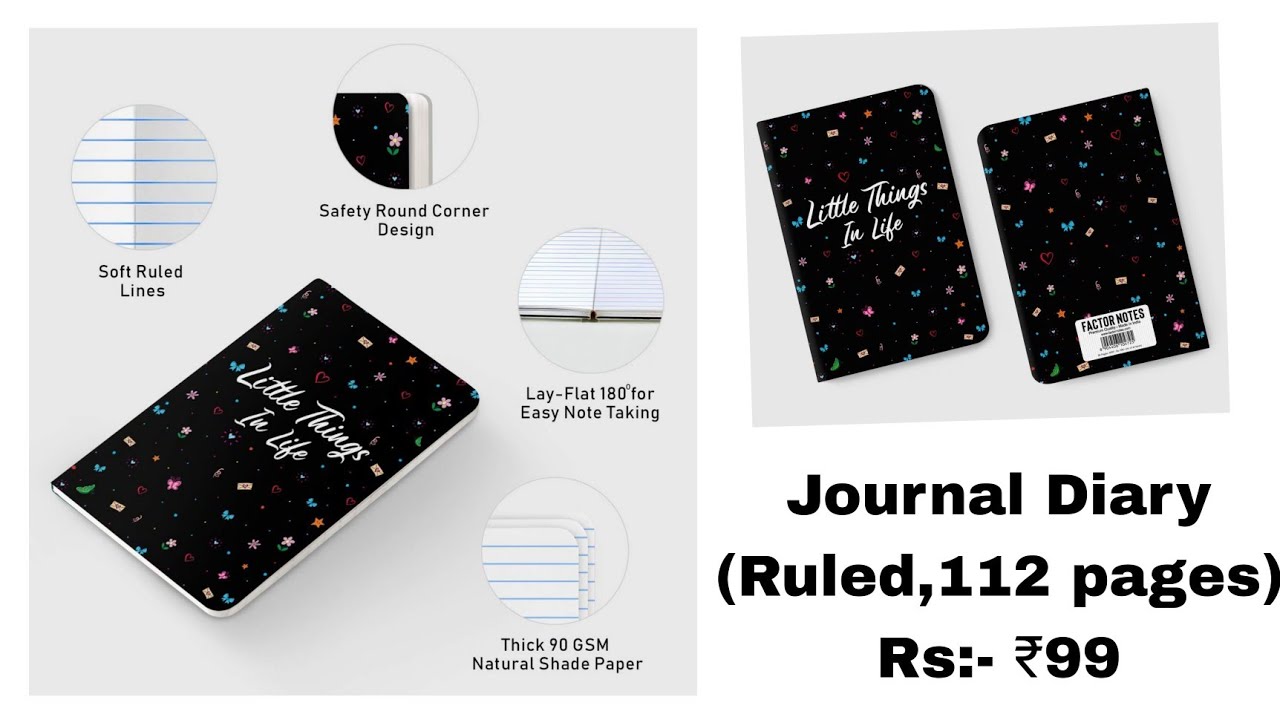 Unboxing Journal Diary || Factor Notes Notebook: 90 GSM ,112 Pages ...