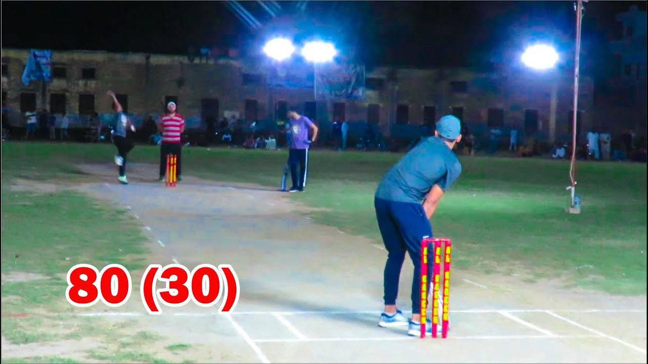 80 Runs Need In 30 Balls | Tape Ball Cricket Match Highlights - YouTube
