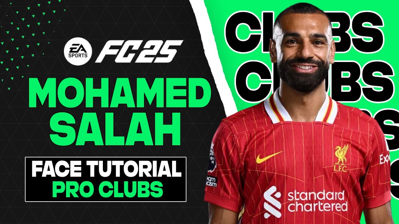 EA FC 25 MOHAMED SALAH FACE - Pro Clubs Face Creation - LOOKALIKE - YouTube