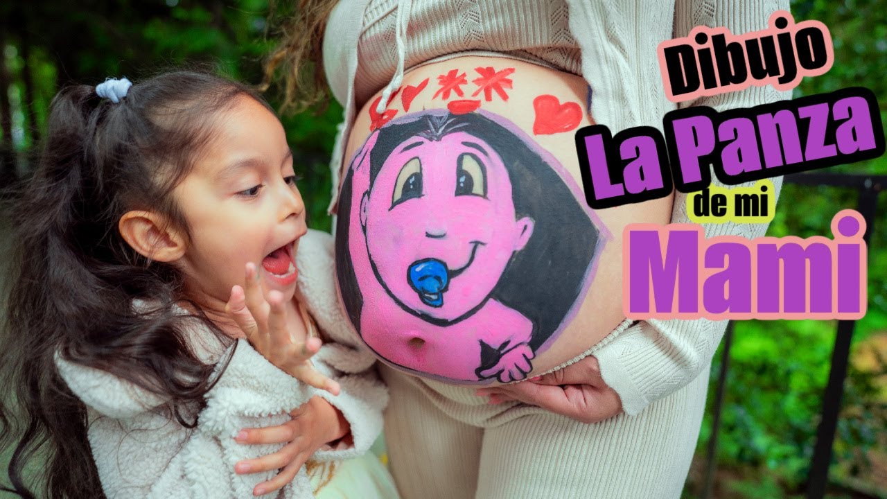 Pintamos la Panza de mama Embarazada y asi nos quedo | Family video ...