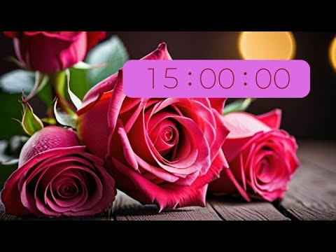 15 Minute COUNTDOWN timer - VALENTINE'S DAY theme - Roses - YouTube