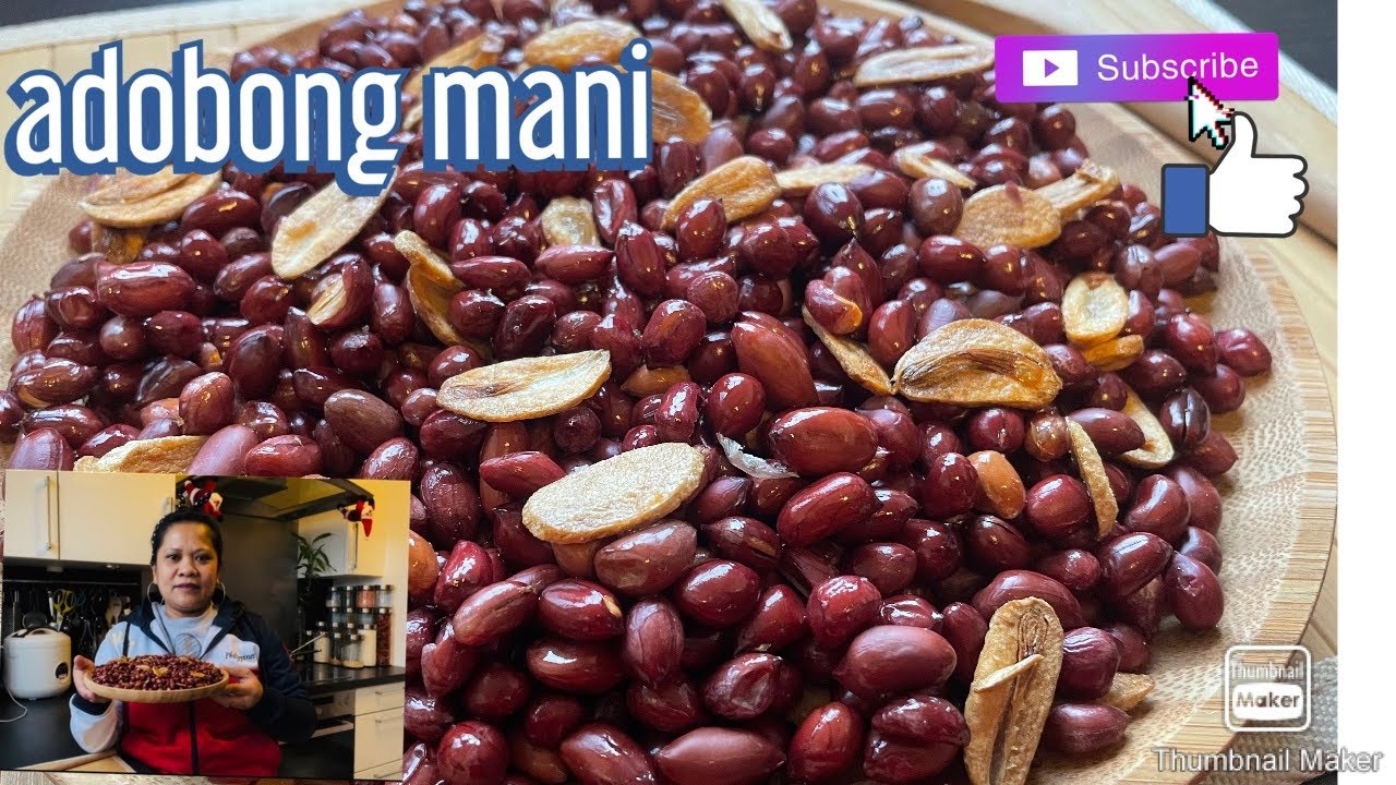 Adobong Mani na may balat / Salted Peanut with garlic / Fried Peanut ...