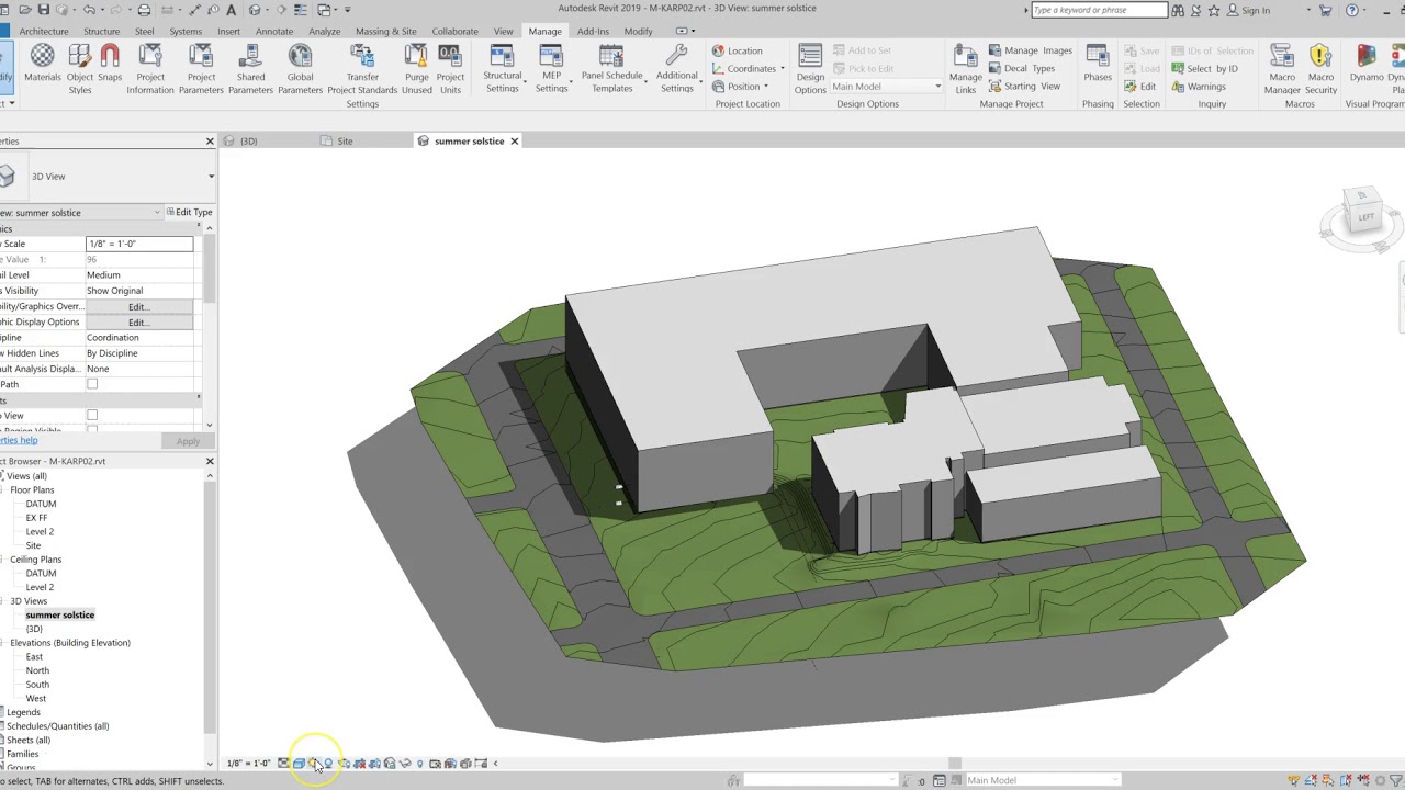 Revit 2019 Sun Study - YouTube