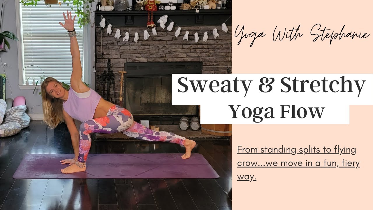Sweaty and Stretchy Full Hour Hatha Yoga Flow | Flexibility and ...