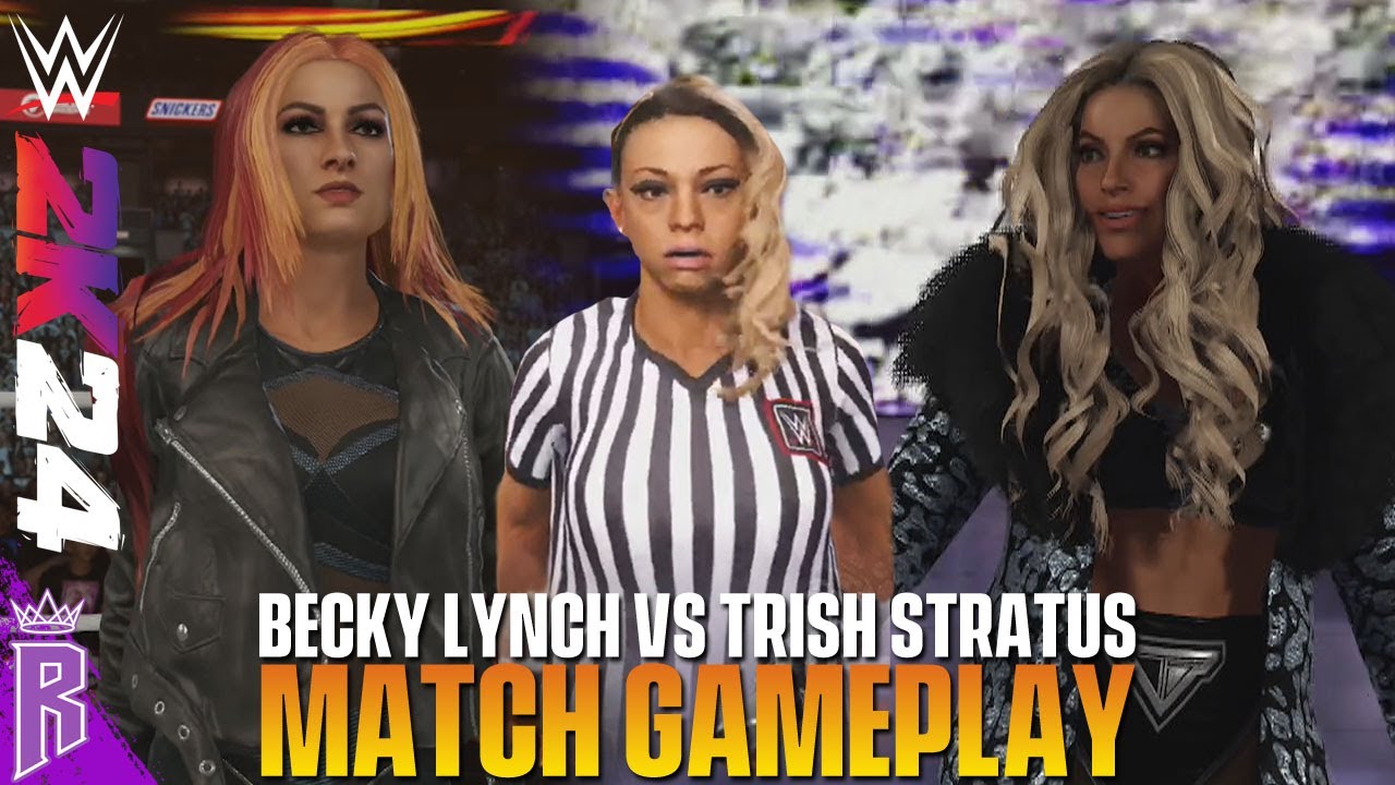 WWE 2K24: Becky Lynch Vs Trish Stratus [Special Referee] #WWE2K24 - YouTube