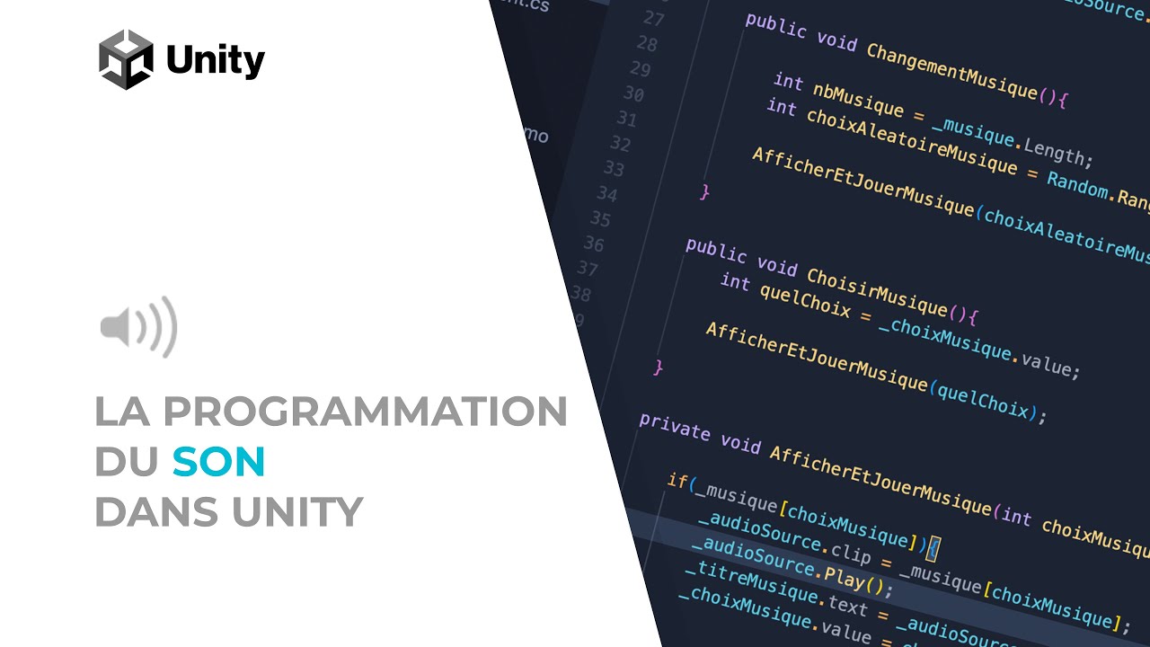 Tutoriel sur la programmation du son dans Unity - YouTube