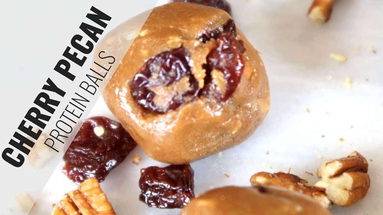Cherry Pecan Protein Balls - YouTube