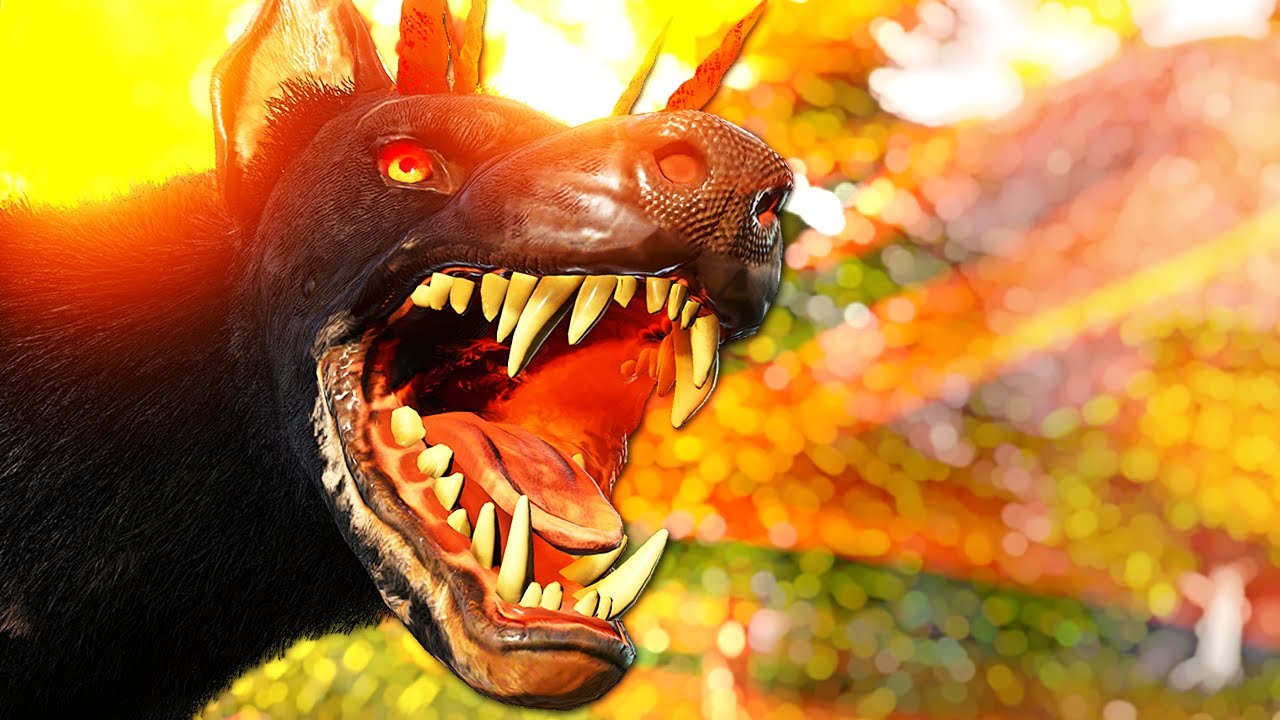 This Demonic Hyena is a LIVING FLAMETHROWER! | ARK MEGA Modded Primal ...