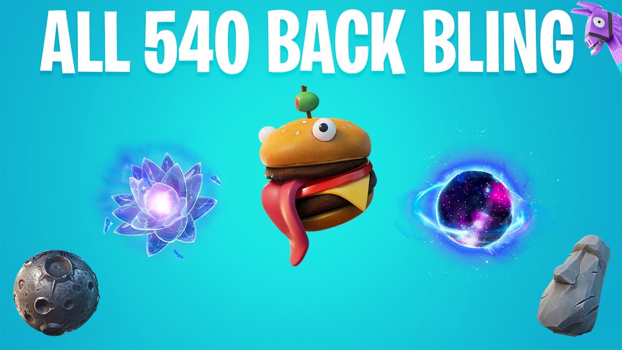 FORTNITE ALL BACK BLING (All 13 Season Back Bling) - YouTube