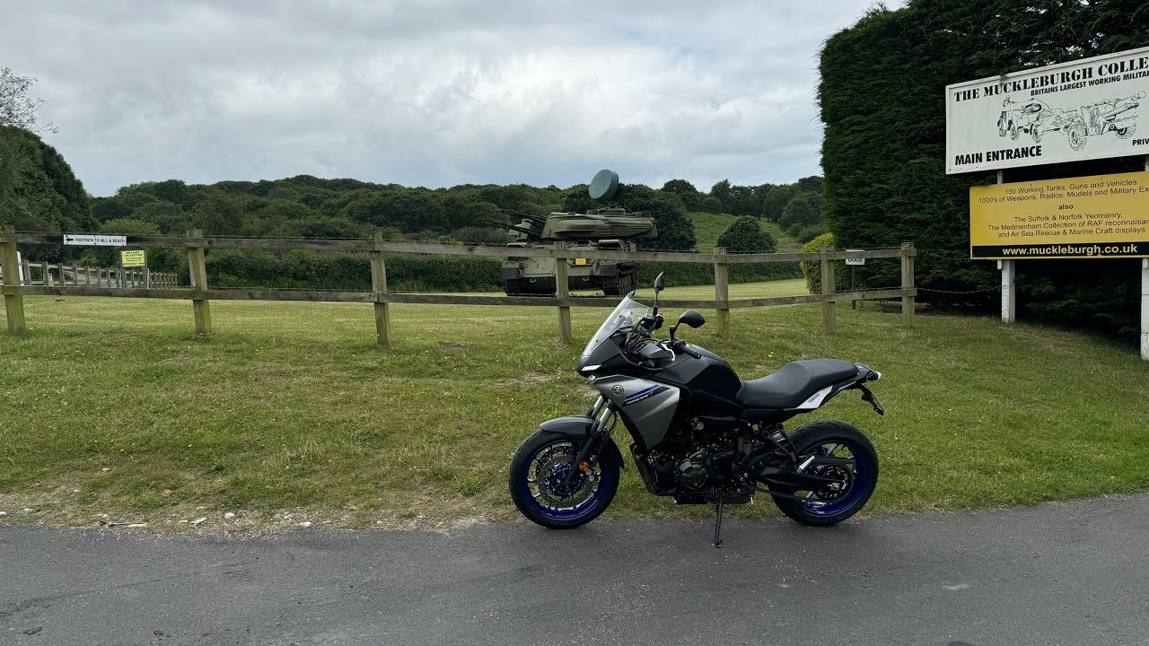 Yamaha Tracer 7 over grown track ride . GoPro . Michelin Road 6GT - YouTube