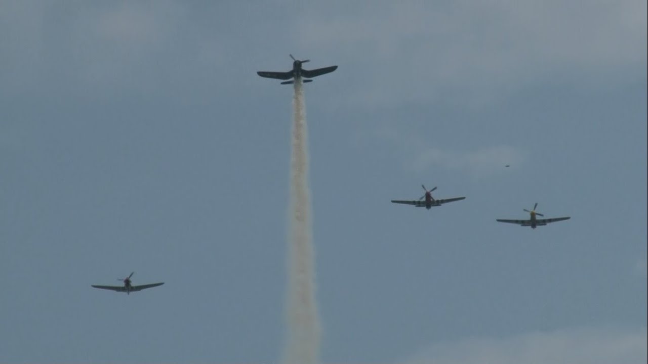 2016 World War II Weekend - Fighter Flight & Missing Man Flight - YouTube