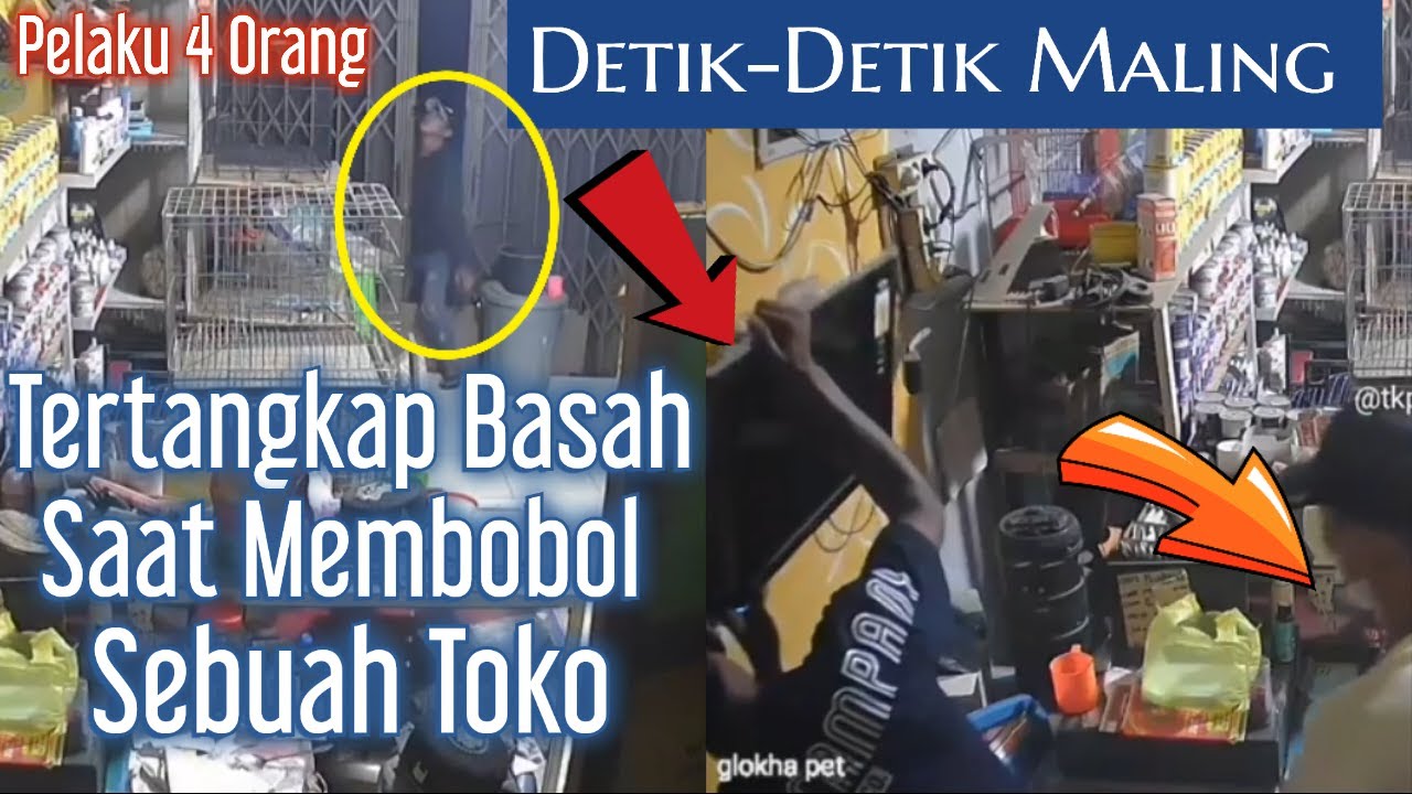Detik-Detik Maling Tertangkap Basah Saat Hendak Membobol Toko Dan Di ...