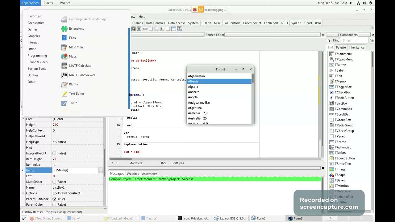 TListBox built-in search+filter functionality - YouTube