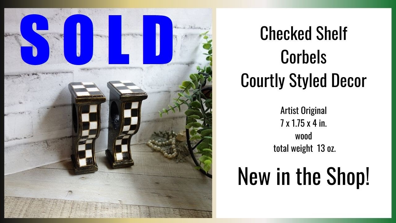 Checked Shelf Corbels Custom Checked Decor Buffalo Check Shelves ...