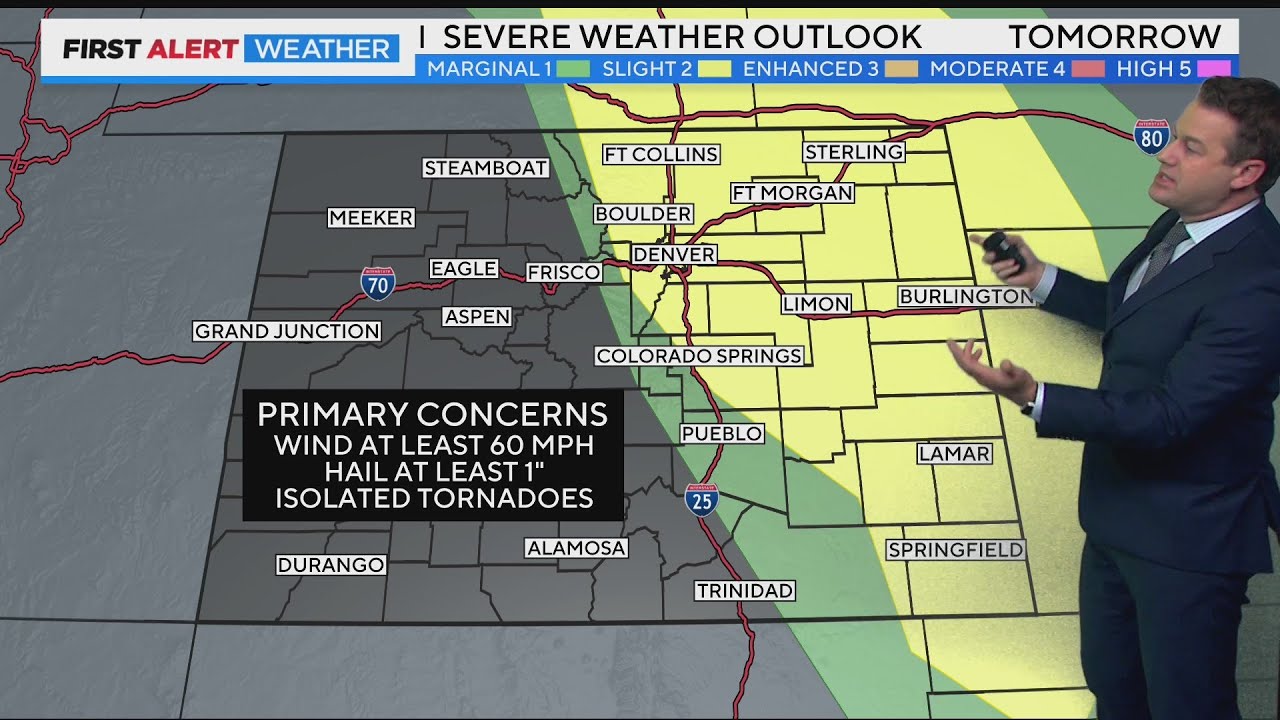 Elevated fire danger Tuesday, severe weather threat on Wednesday - YouTube