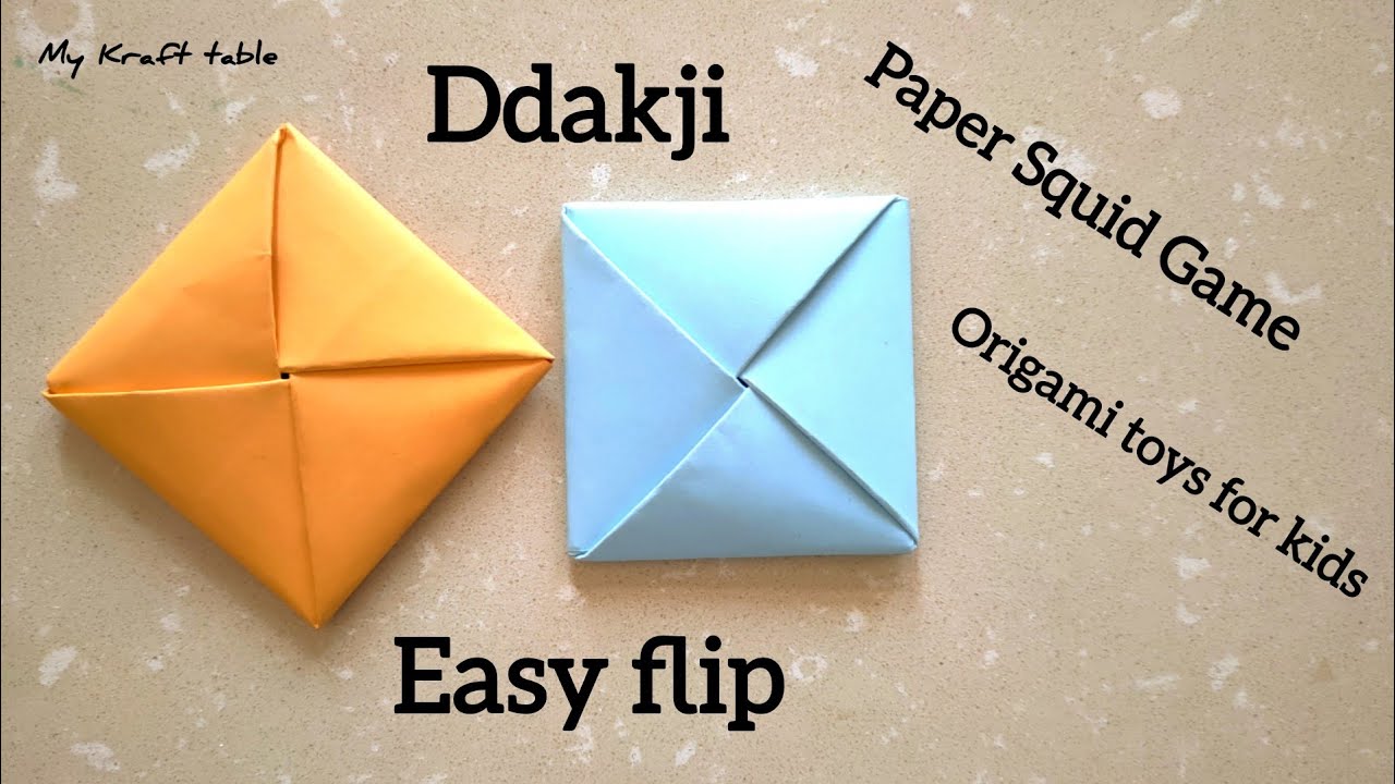 How to make Perfect Squad game Ddakji | Origami Working toy for kids ...