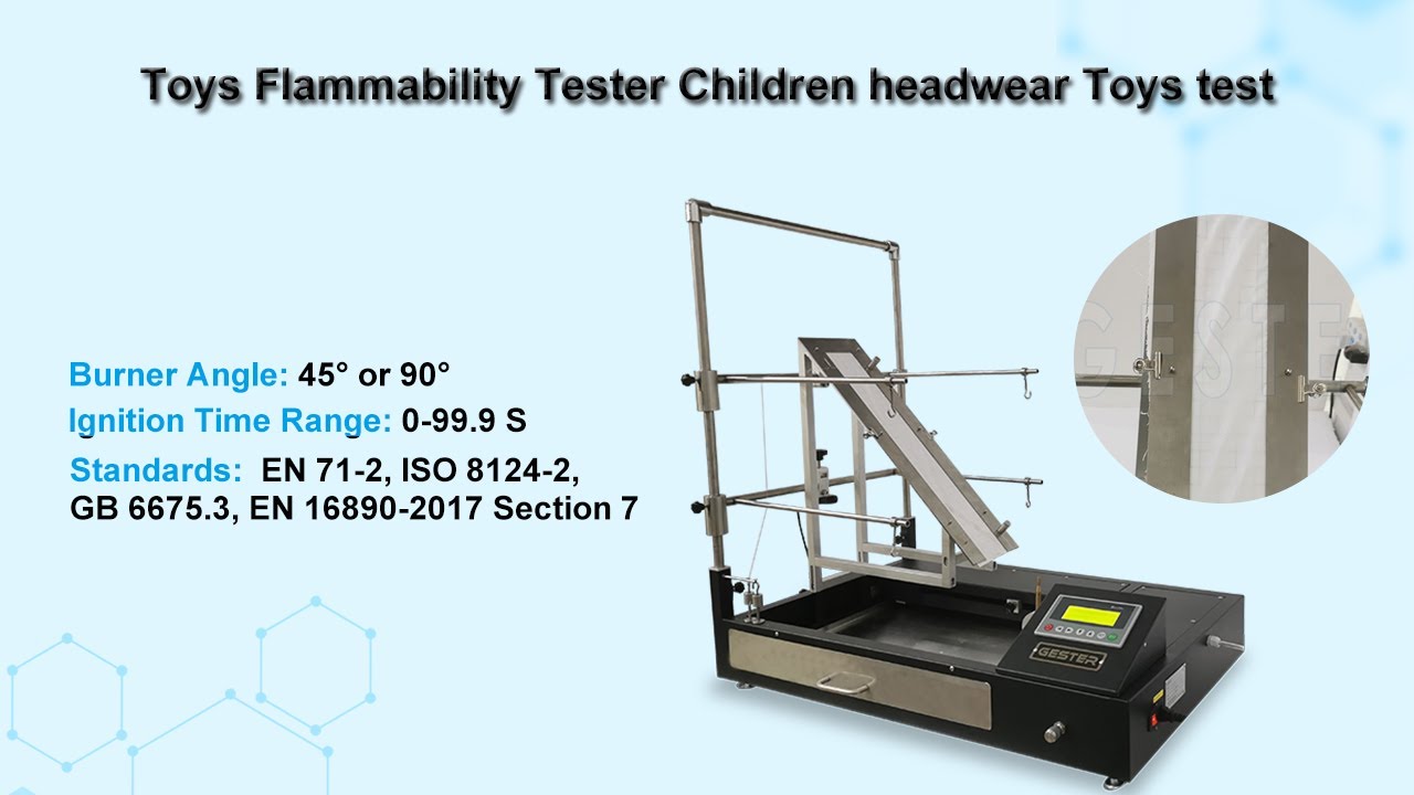 Toys Flammability Tester (Children headwear Toys test) GT-M17 - YouTube