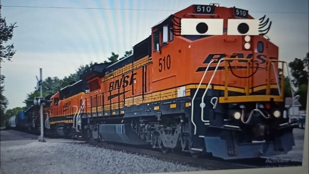 Look-peach the BNSF B40-8W H3 #510 - YouTube