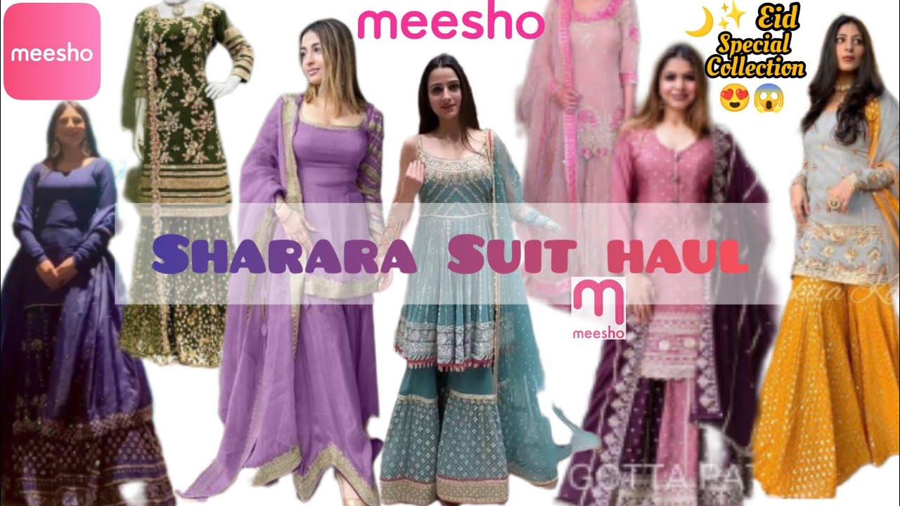 Sharara Set haul Meesho | Designer Eid🌙 /Wedding special sharara set ...