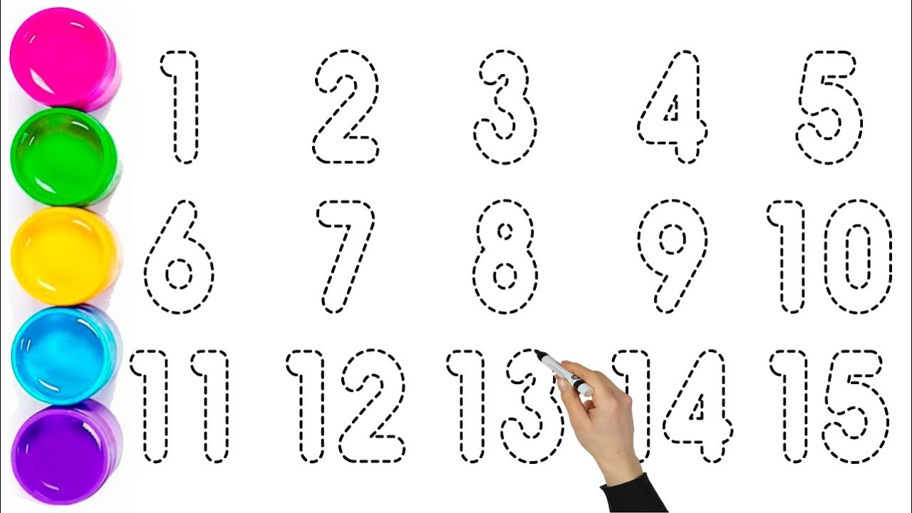 Coloring Numbers 1 to 15 | Learn Colors and Numbers for Kids with ...