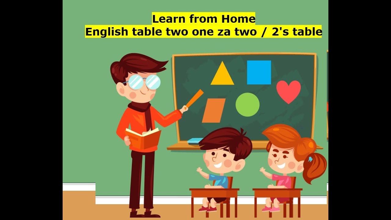 Learn from Home - English table two one za two / 2's table - Sirishree ...