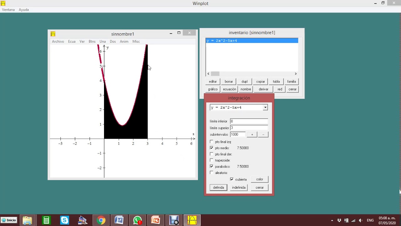 Integrales por winplot - YouTube