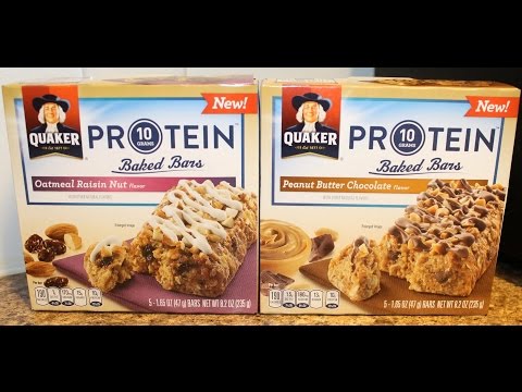 Quaker Protein: Oatmeal Raisin Nut & Peanut Butter Chocolate Review