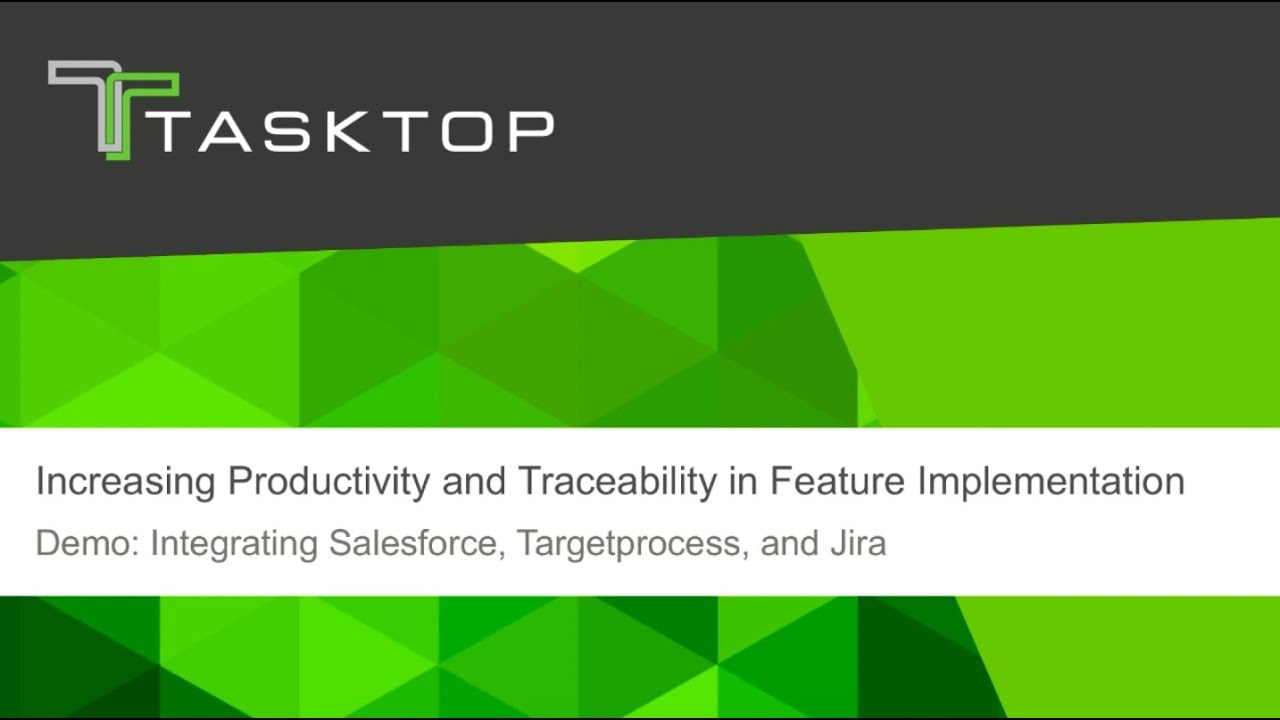 Tasktop Integration Hub Demo - Salesforce, Targetprocess, and Atlassian Jira - YouTube