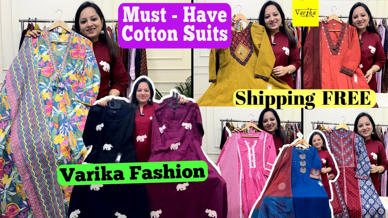 Premium Cotton Suits at Varika Fashion Latest Video beautiful Cotton ...