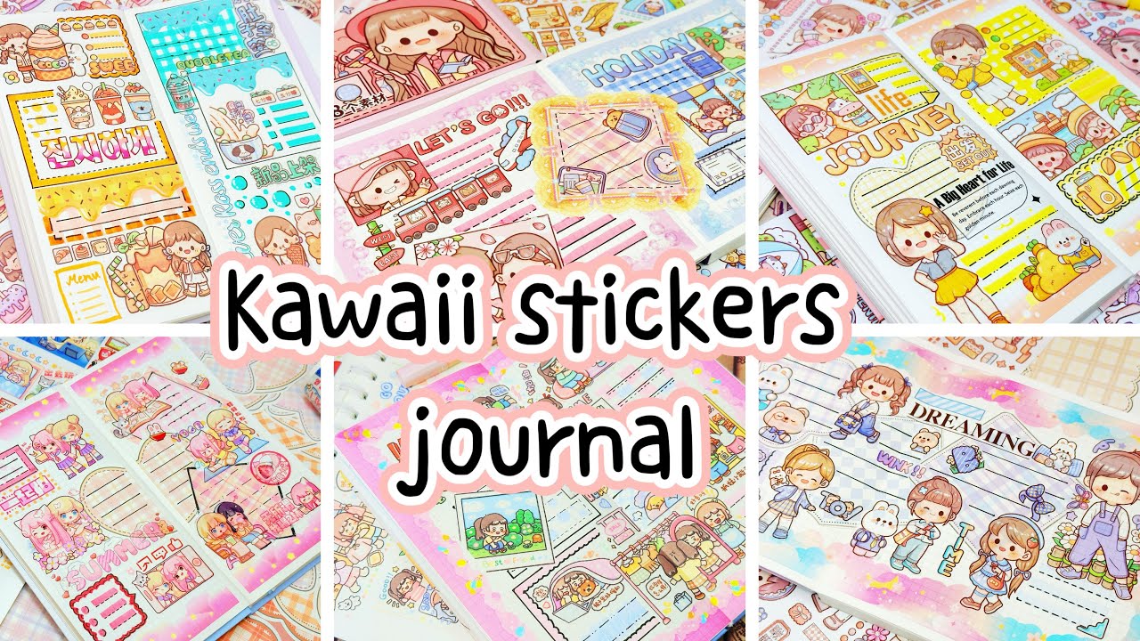 stickers journaling 💕cute kawaii sticker🌈 Immersive ASMR bullet journal ...