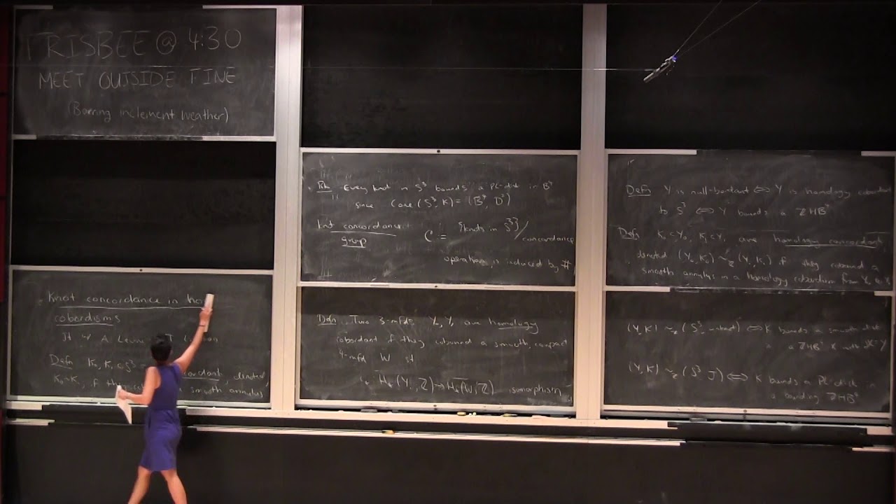 Jennifer Hom - Knot concordance in homology cobordisms - YouTube