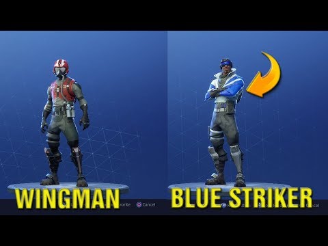 FORTNITE How To Get FREE BLUE STRIKER SKIN PS4 + WINGMAN SKIN Gameplay ...