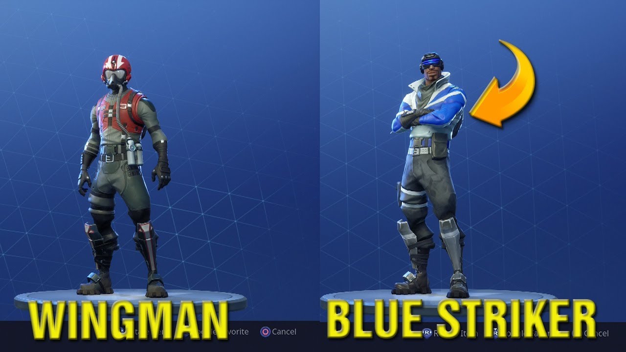 FORTNITE How To Get FREE BLUE STRIKER SKIN PS4 + WINGMAN SKIN Gameplay ...