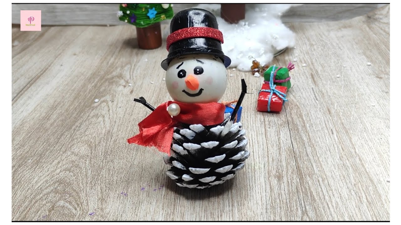 DIY Snowman☃️l How to make a cute snowman l step by step tutorial l ...