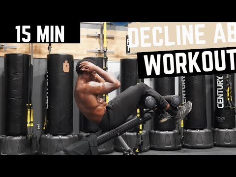 15 MIN | DECLINE AB Workout | ABS OF STEEL |HOME WORKOUT | SIX PACK ...