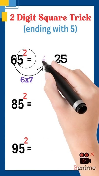 Two Digit Square Trick ending with 5 l #maths #mathstricks #mathshorts - YouTube