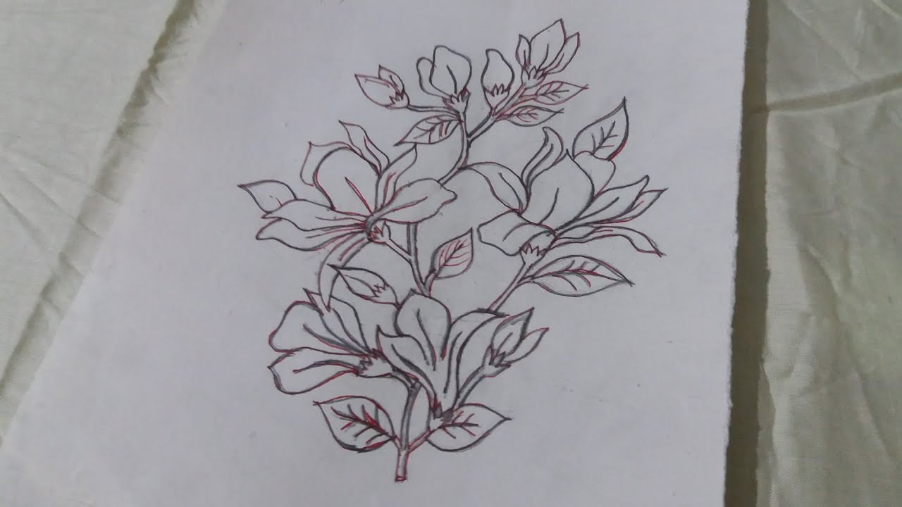 Fabric hand painting degine art tutorial(part:1) - YouTube